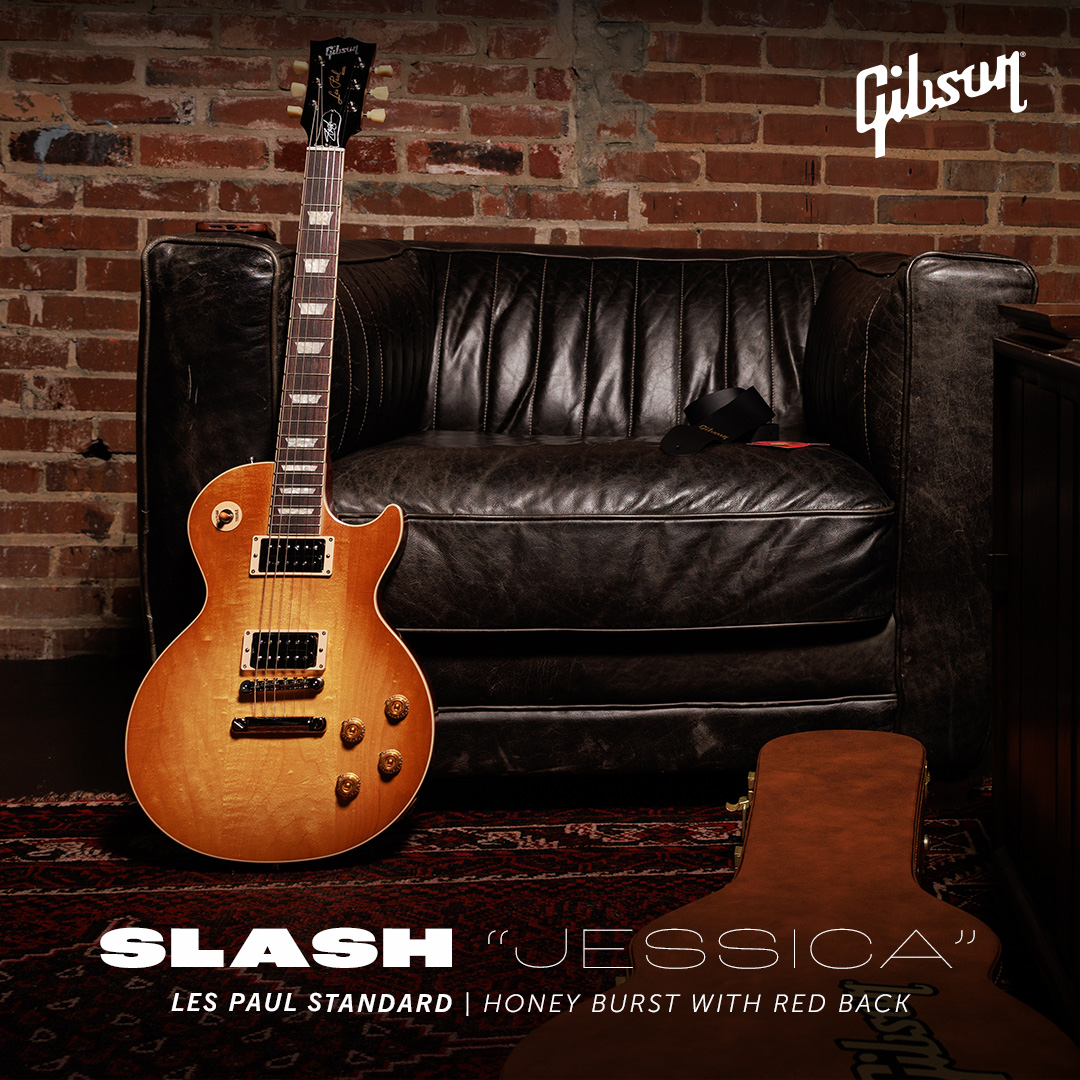 Gibson USA Slash “Jessica” Les Paul Standard Honey Burst/ Red Back ...